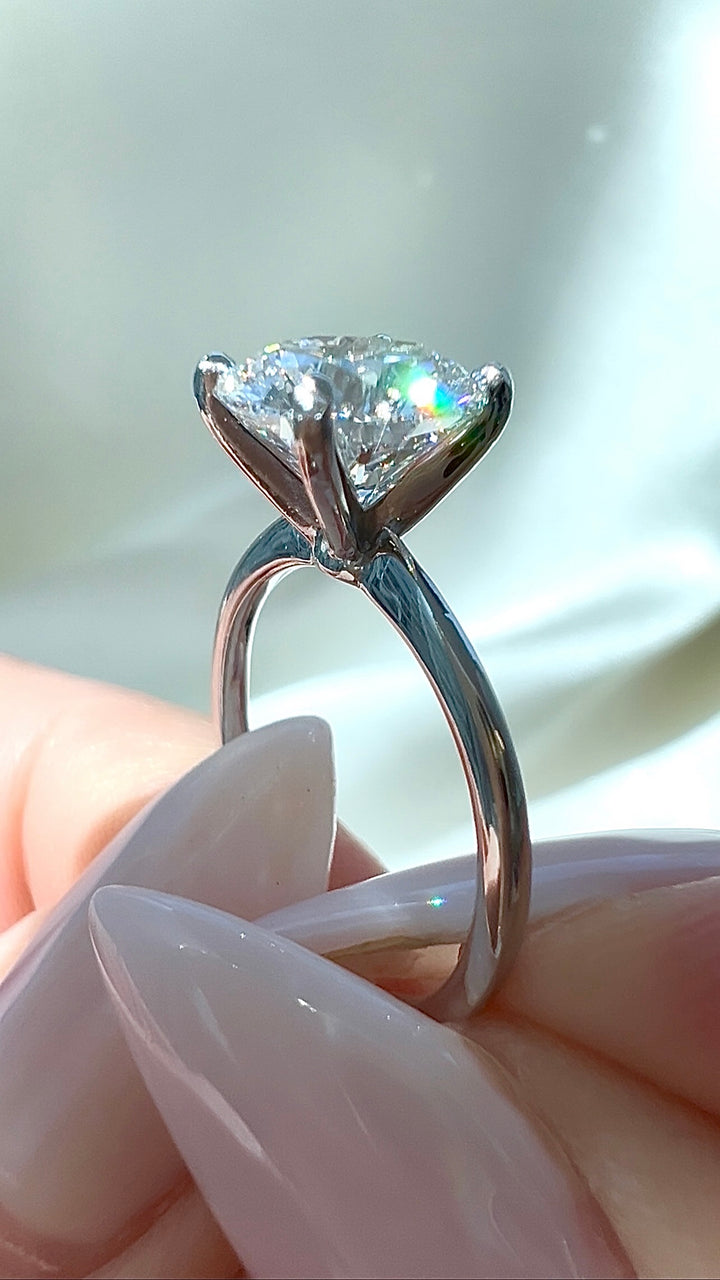 2.20CT Round Brilliant Cut Lab Diamond Solitaire Ring – Luxury Diamonds